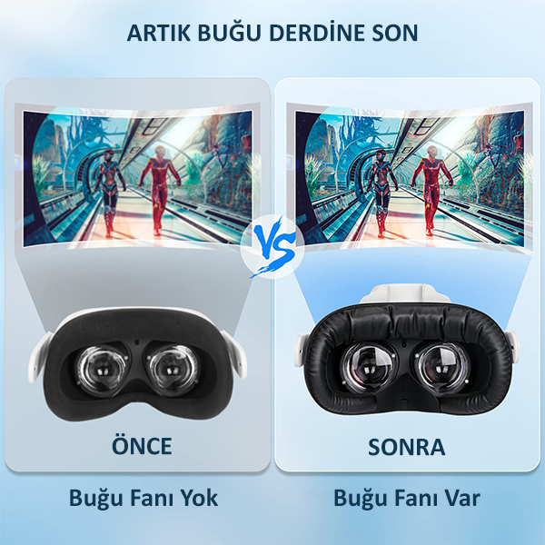 Macrobot - Macrobot Meta Quest 2 ile Uyumlu Buğu Önleyici Soğutucu Fan ...